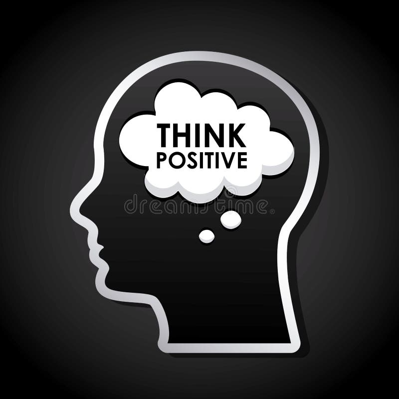 Think positive design stock illustration. Illustration of positive ...