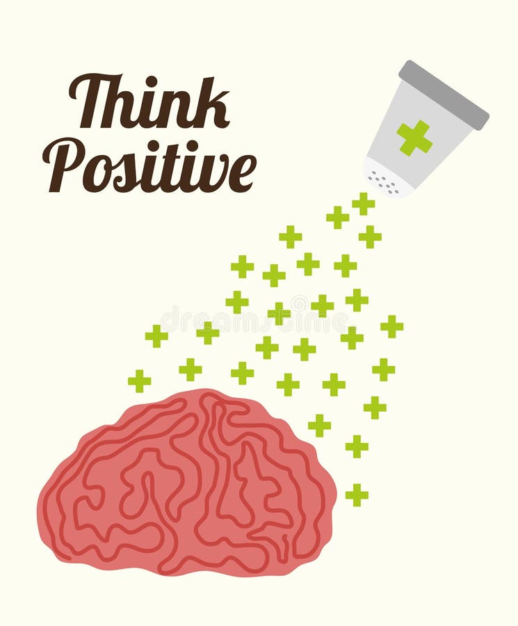 Think positive design. stock vector. Illustration of idea - 58515221