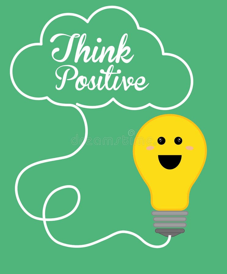 Think positive design. stock vector. Illustration of creative - 58515211