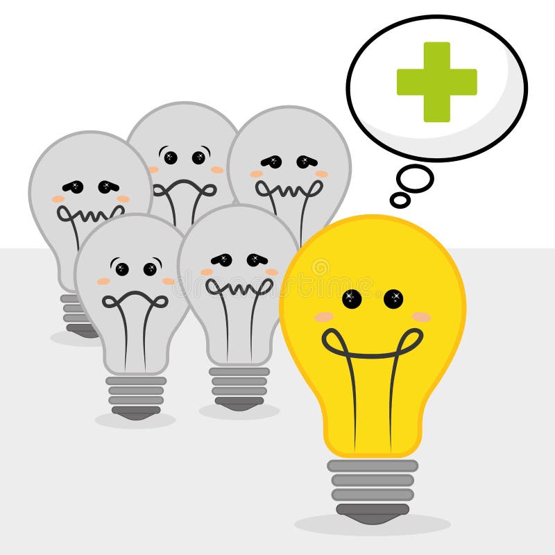 Think positive design. stock vector. Illustration of efficient - 58704022