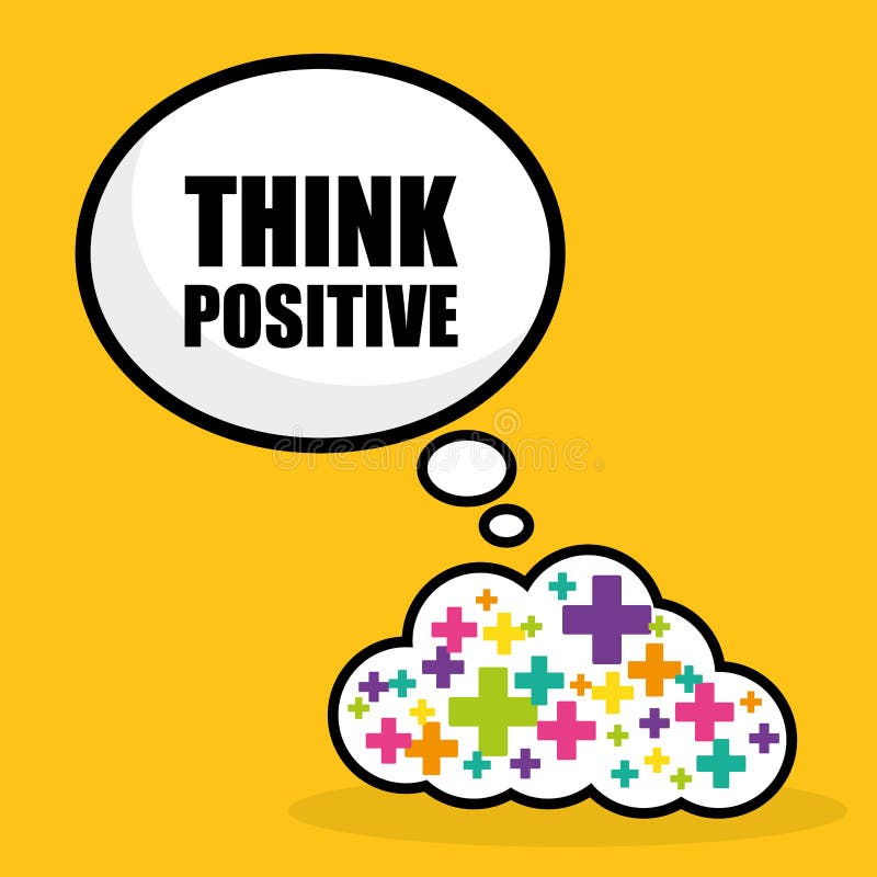 Think positive design. stock vector. Illustration of practical - 58515351