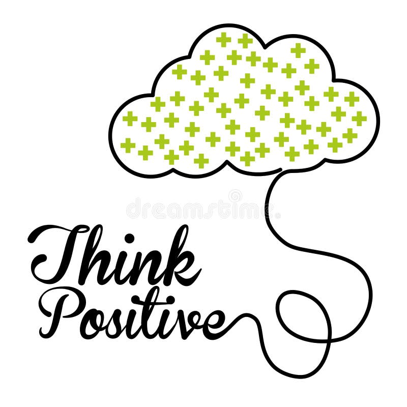 Think positive design. stock vector. Illustration of vibrant - 58704116