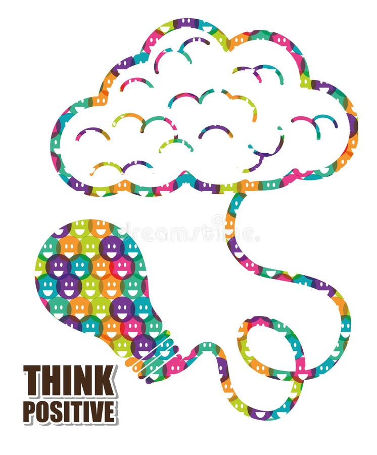 Think positive design. stock vector. Illustration of vibrant - 58704174
