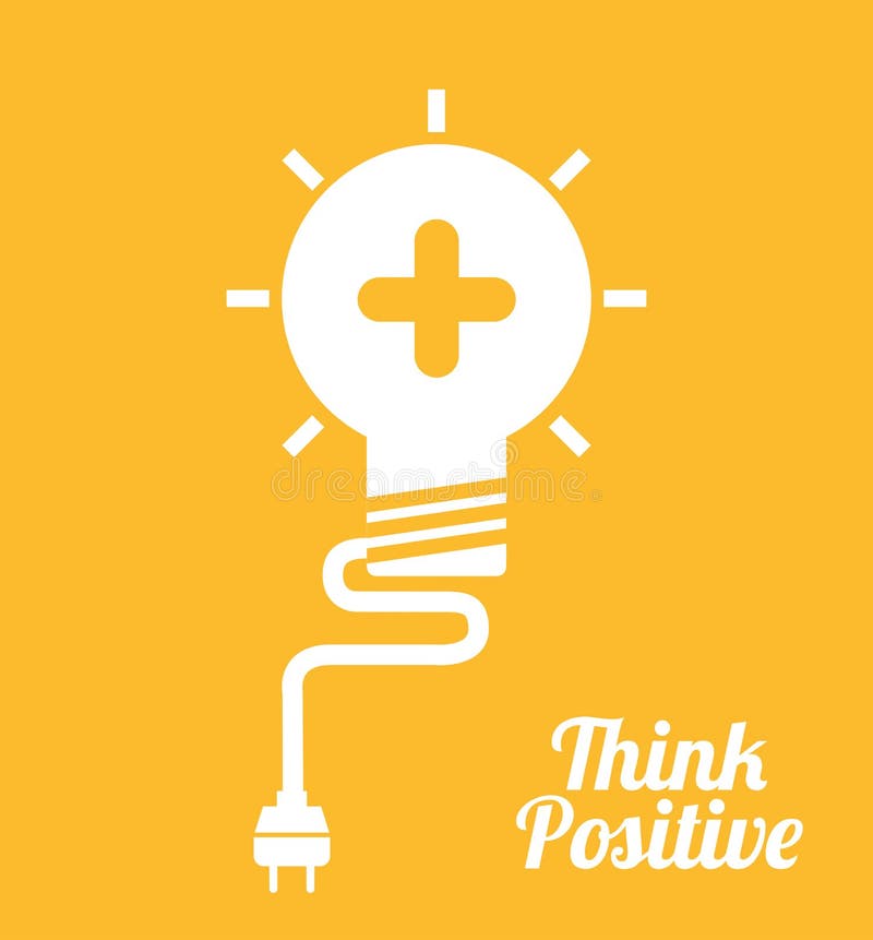 Think positive design stock vector. Illustration of creative - 45111864