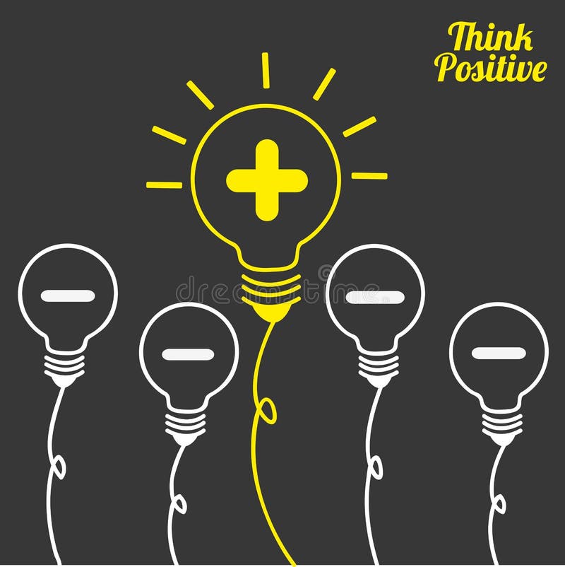 Think positive stock vector. Illustration of thinking - 49892788