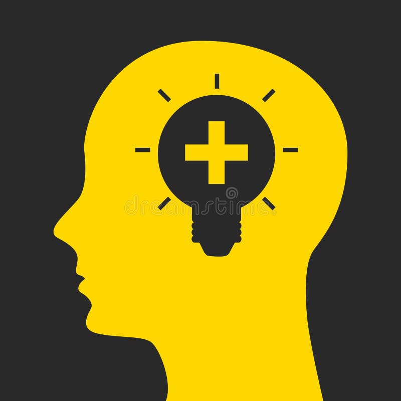 Think positive stock vector. Illustration of creative - 50069276