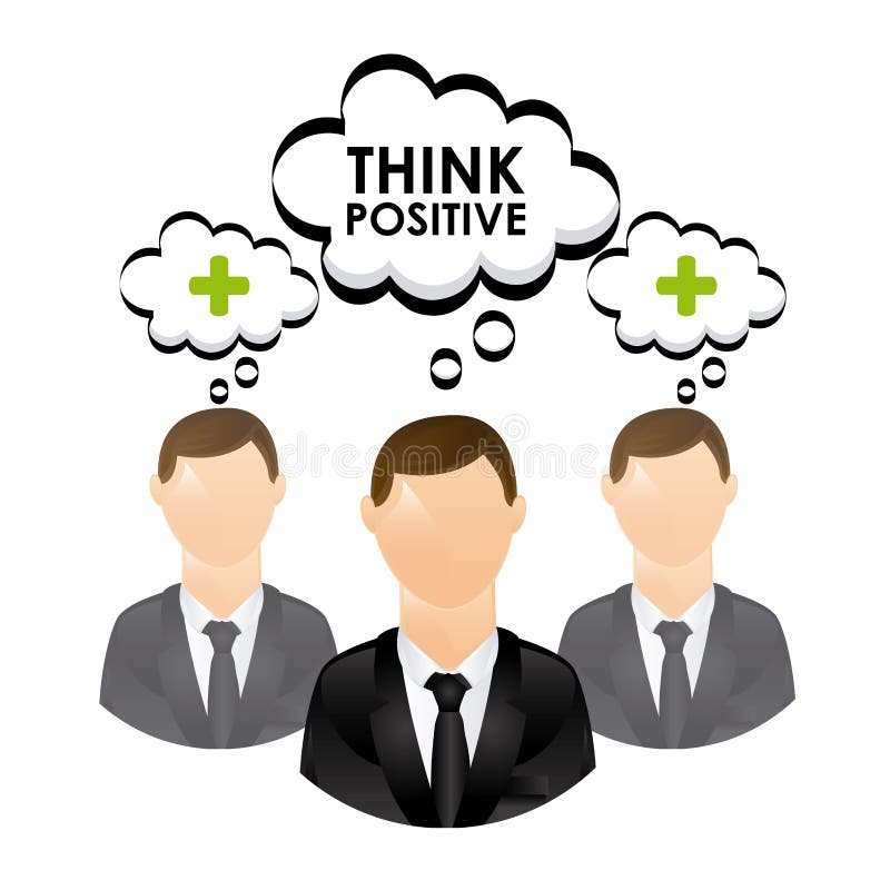 Think positive stock vector. Illustration of inspiration - 50194922