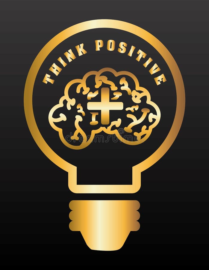 Think positive stock vector. Illustration of positive - 50194931