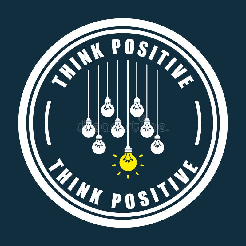 Think positive stock vector. Illustration of collection - 51007778