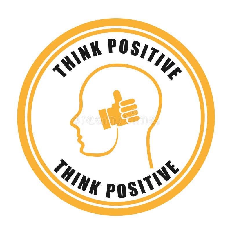 Think positive stock vector. Illustration of poster, creative - 51007804