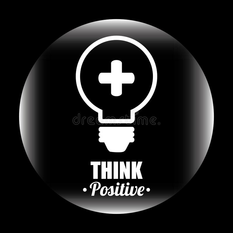 Think positive stock vector. Illustration of idea, optimism - 51007867