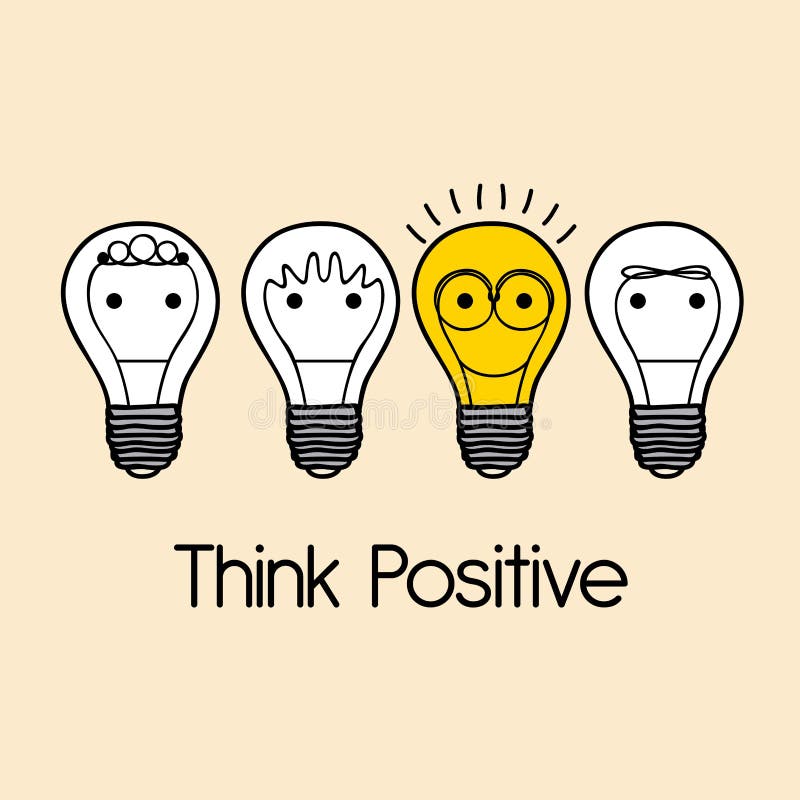 Think positive stock vector. Illustration of brain, imagination - 32921720