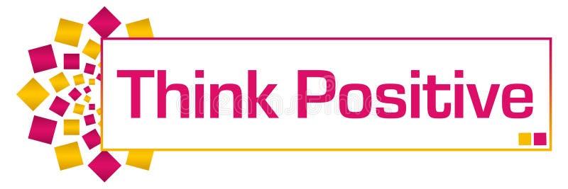 Think Positive Pink Orange Circular Bar Stock Illustration ...