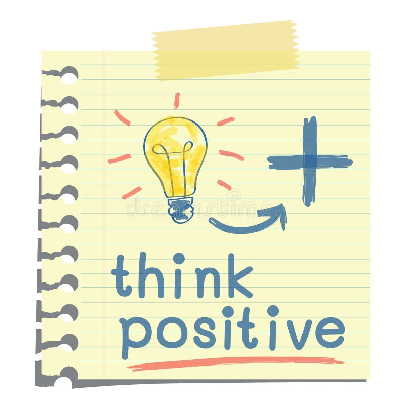 Positive thinking world. stock vector. Illustration of optimism - 30018247