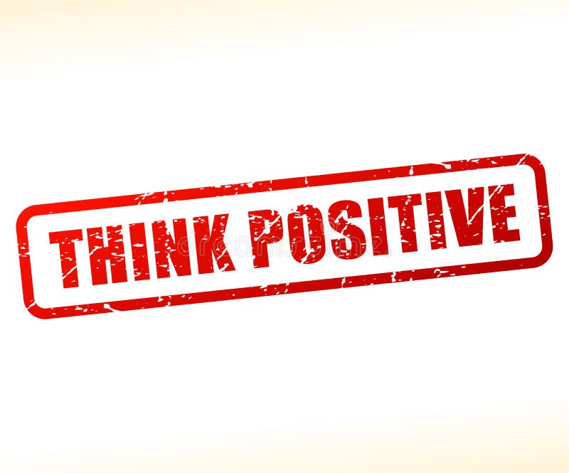 Think positive text stamp stock vector. Illustration of mental - 107551089