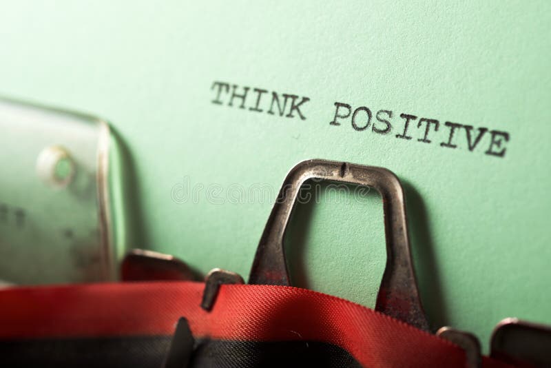 Think positive text stock image. Image of design, page - 183972185