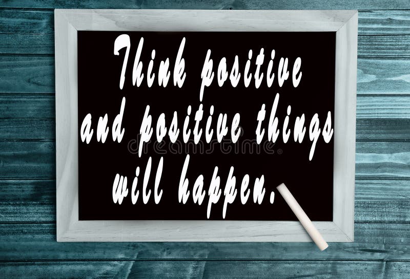 Think positive words stock photo. Image of cheerful, message - 70846978