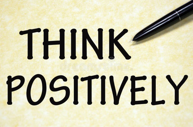 Think positively symbol stock photo. Image of good, label - 28489872