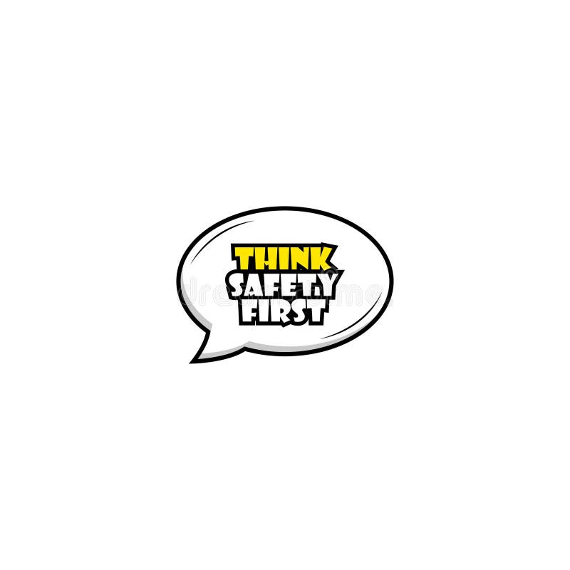 Think Safety First Logo, Text Effect Vector Graphics Stock Vector ...