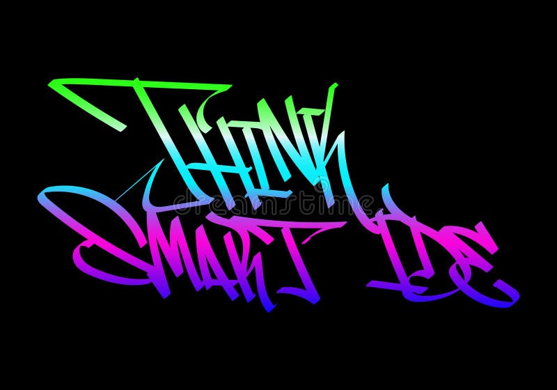 Think ! Graffiti stock image. Image of word, painted - 58278801