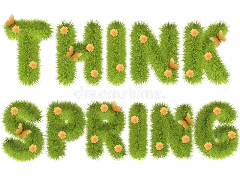 Think spring - quotes stock vector. Illustration of phrase - 39100223