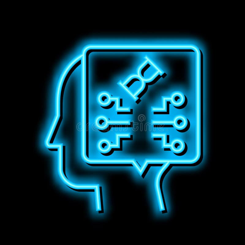 Think Startup Idea Neon Glow Icon Illustration Stock Vector ...
