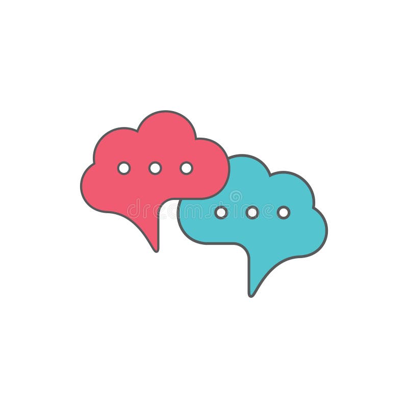 Think Talk Linked Colorful Design Symbol Vector Stock Vector ...