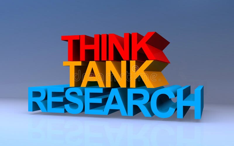 Think Tank Research on Blue Stock Illustration - Illustration of ideas ...