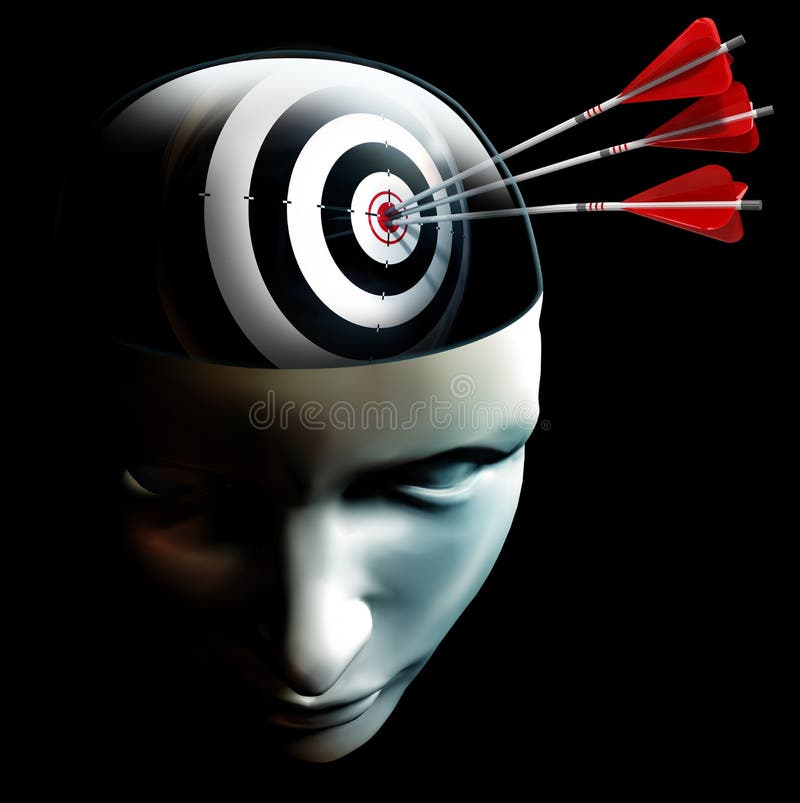 Target and Three Arrows Conceptual Image Stock Illustration ...