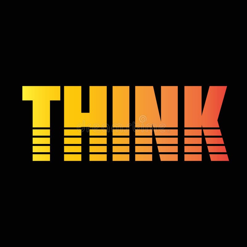 Think Text Effect Template with Bold and Minimalist Typography Design ...