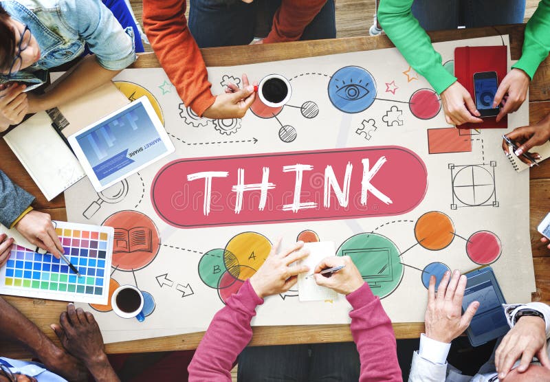 Think Thinking Planning Analyse Ideas Concept Stock Image - Image of ...