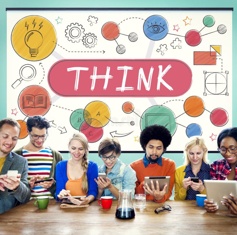Think Thinking Planning Strategy Creative Concept Stock Photo - Image ...