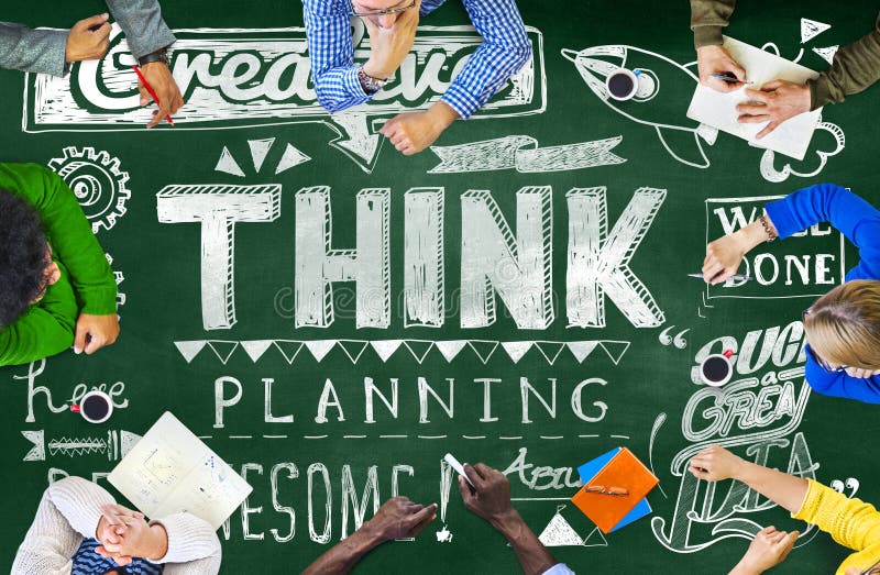 Think Thinking Planning Strategy Creative Concept Stock Photo - Image ...