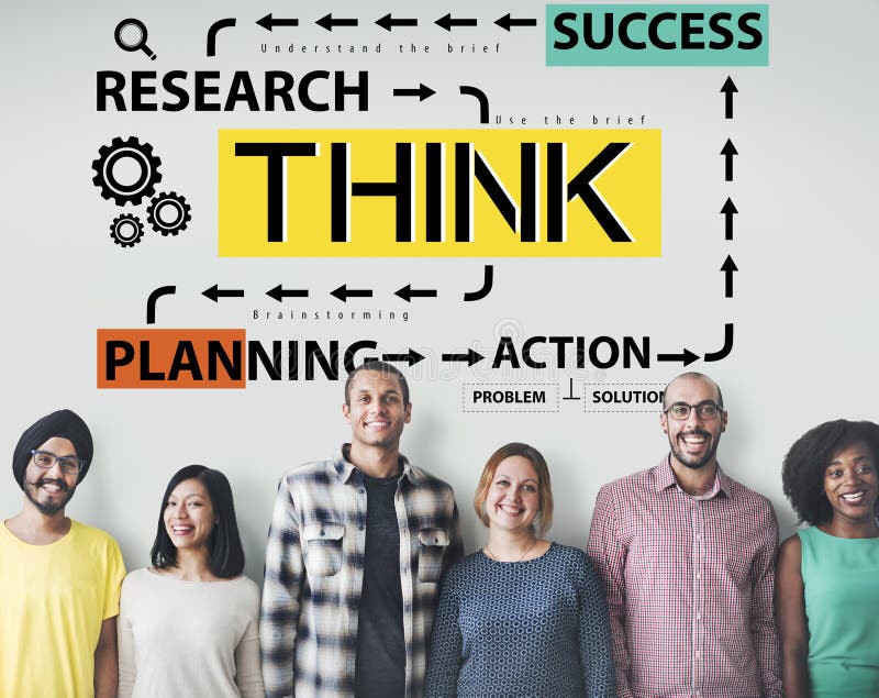 Think Thinkning Plan Planning Emotions Concept Stock Photo - Image of ...