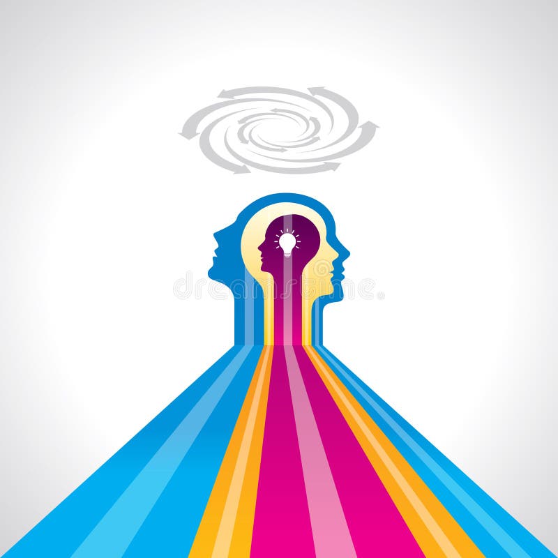 Think, Thoughts and Options. Illustration of Head Stock Vector ...