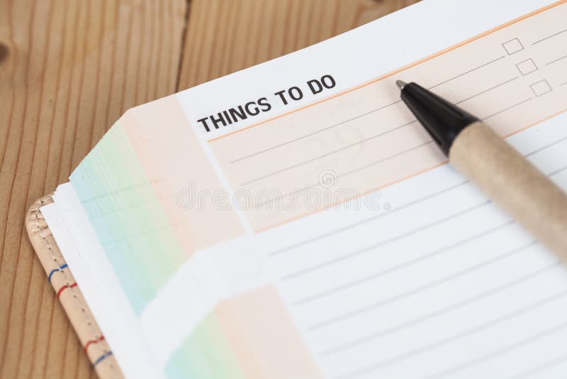 Think To Do Concept Plan on Book Stock Image - Image of breakfast ...