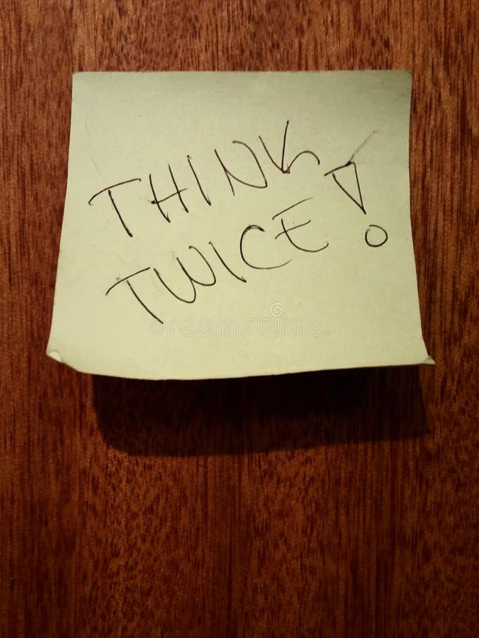 Think Twice Text on Paper. Word Think Twice on Torn Paper Stock Photo ...