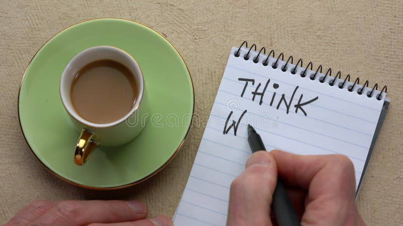 Think Win-win - Man Hand Writing a Note Stock Footage - Video of ...