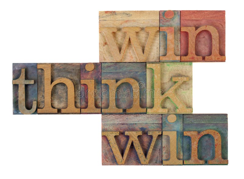 Think win-win strategy stock image. Image of typeface - 15326125