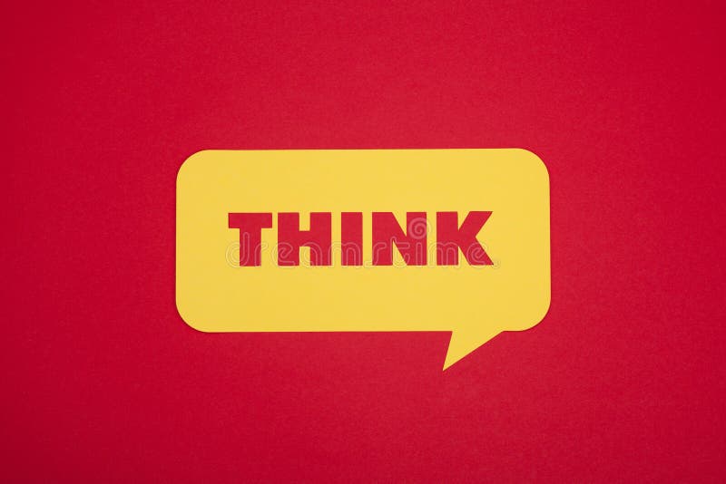 The think word in a cloud stock illustration. Illustration of idea ...