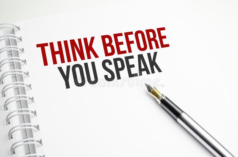 Think before You Think Words on White Paper and Pen Stock Photo - Image ...