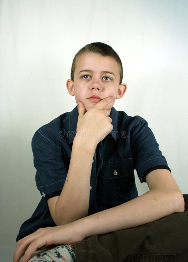 Thinker stock image. Image of cute, animated, blue, serious - 2067699