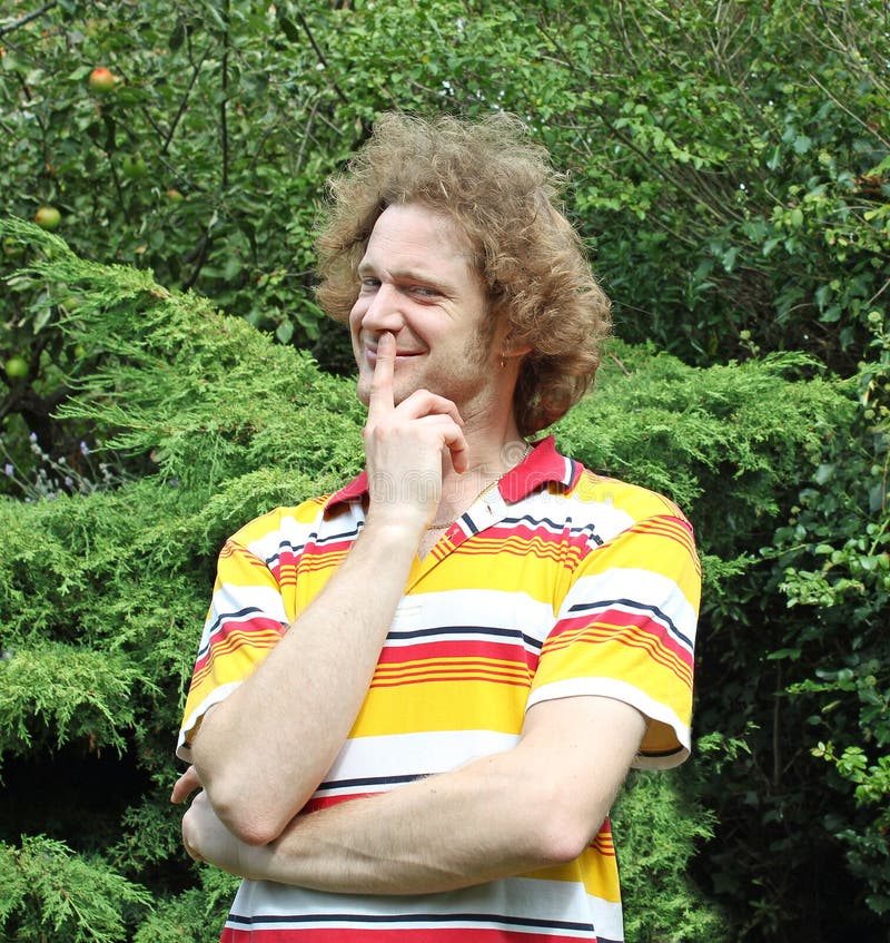 The Thinker stock photo. Image of mischief, stripes, expression - 21093690