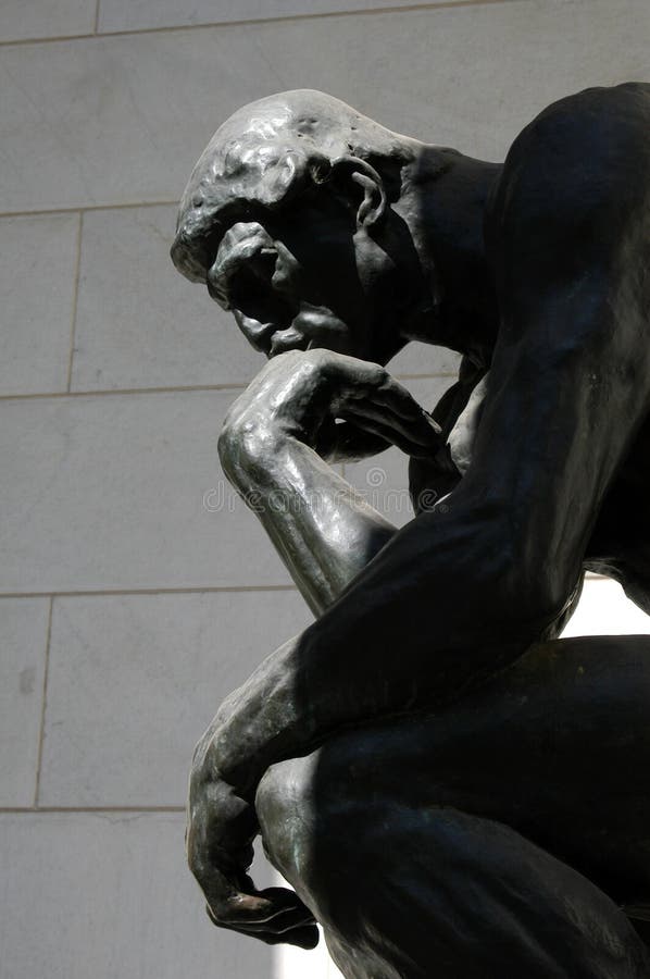 The Thinker editorial photography. Image of statue, school - 5920292