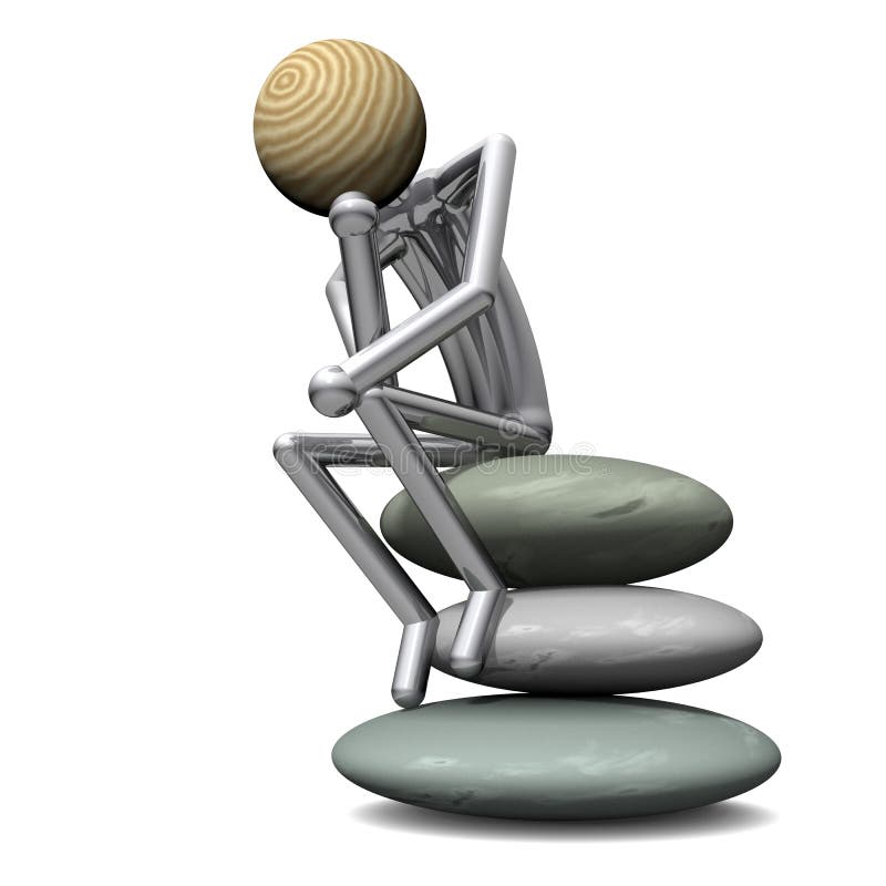 Rodin's thinker parody stock vector. Illustration of sculpture - 18443740