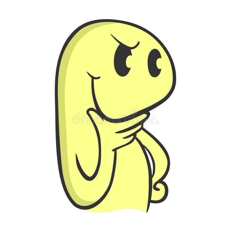 Thinker character draw stock vector. Illustration of graphic - 352754678