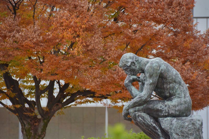 The thinker in Japan stock image. Image of muscle, mediterranean - 81825145