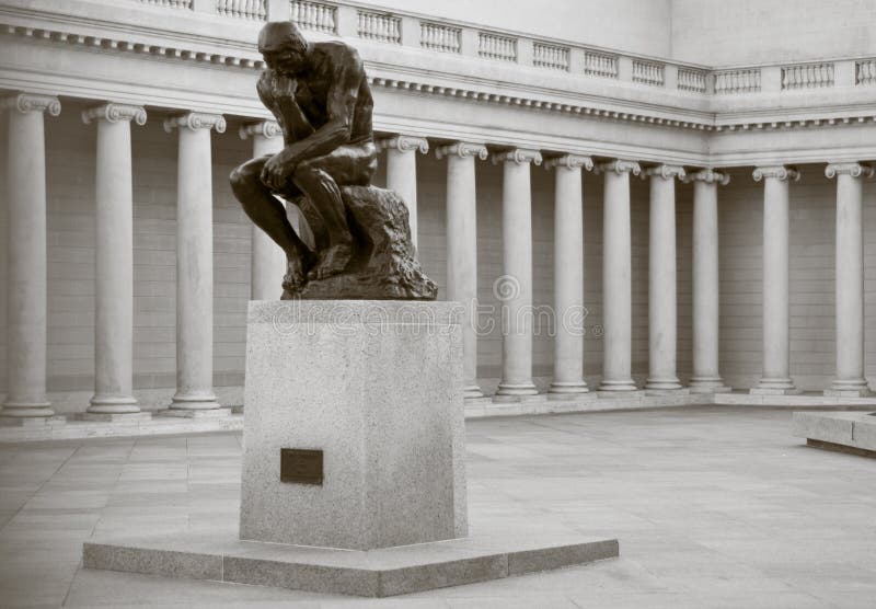 Side Profile of the Thinker by Rodin Editorial Stock Image - Image of ...