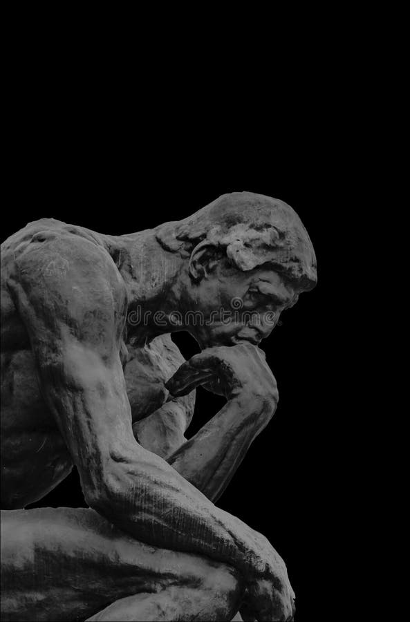 Thinker Man Statue, Rome, Italy Stock Photo - Image of landmark, adult ...
