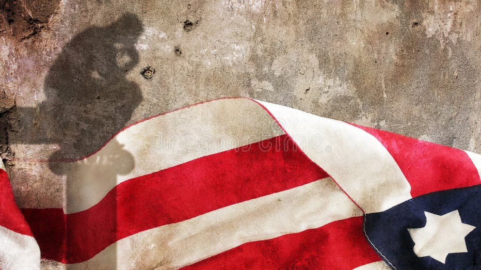Thinker Shadow. Stars and Stripes Stock Photo - Image of background ...